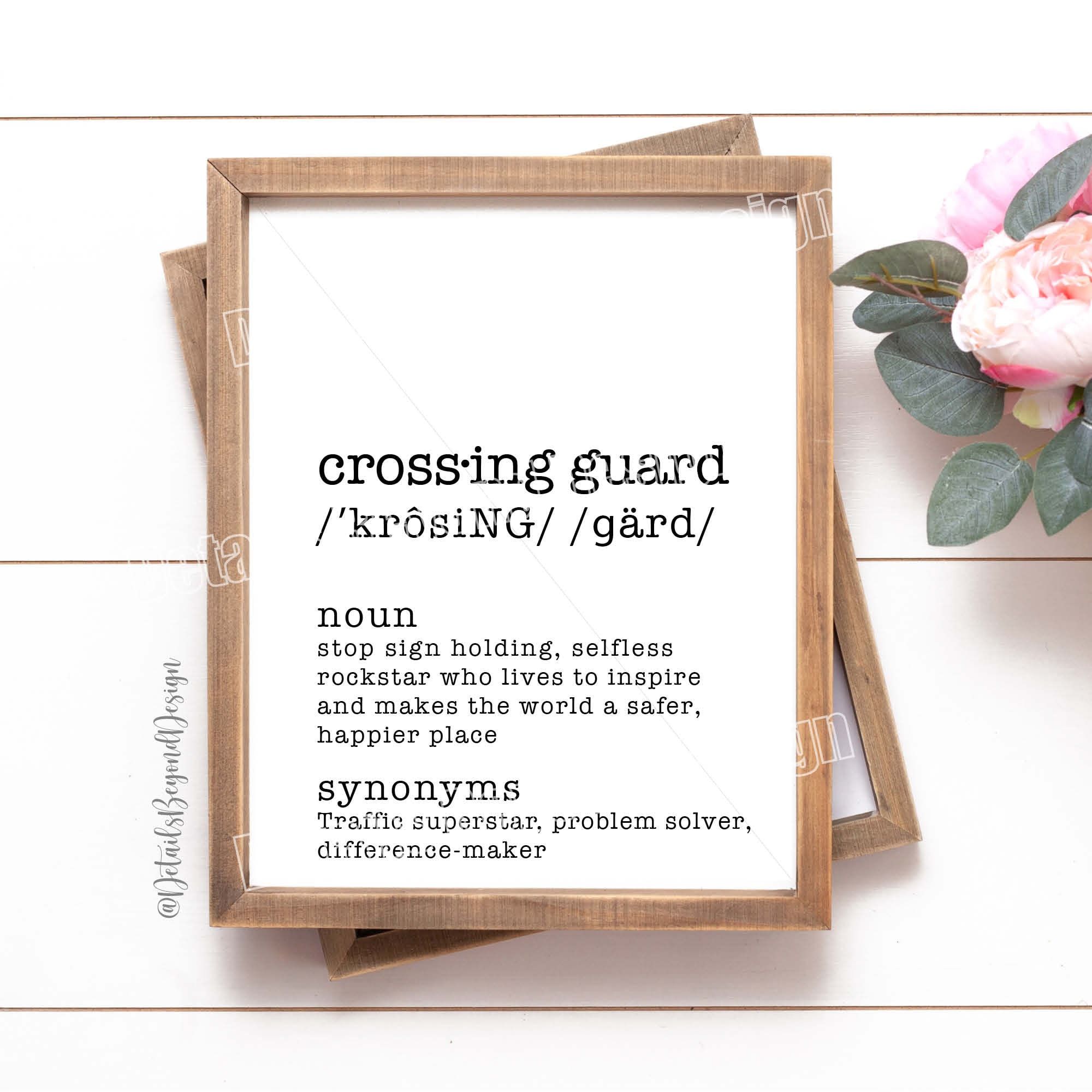8"x10" and 5"x7" Crossing Guard Definition - Art Print Nurse Gift ...