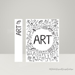 Art Portfolio Cover- Binder Cover - Art Lesson Plans - PDF Printable ...