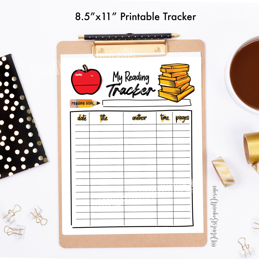 Reading / Book Tracker - Reading Log - Reading Goals - Printable ...