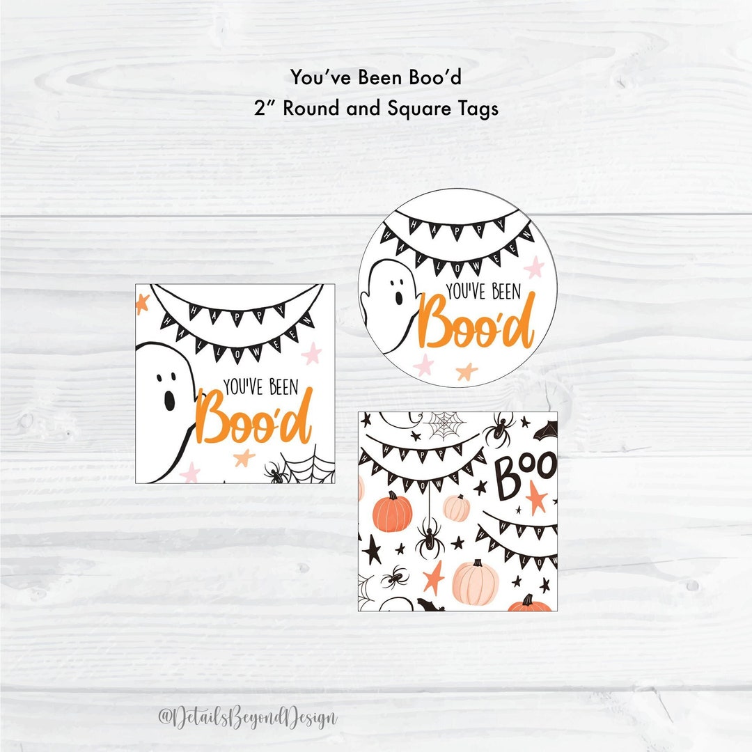 You've Been Boo'd Printable - Halloween Trick or Treat Booed Tags - 2 ...