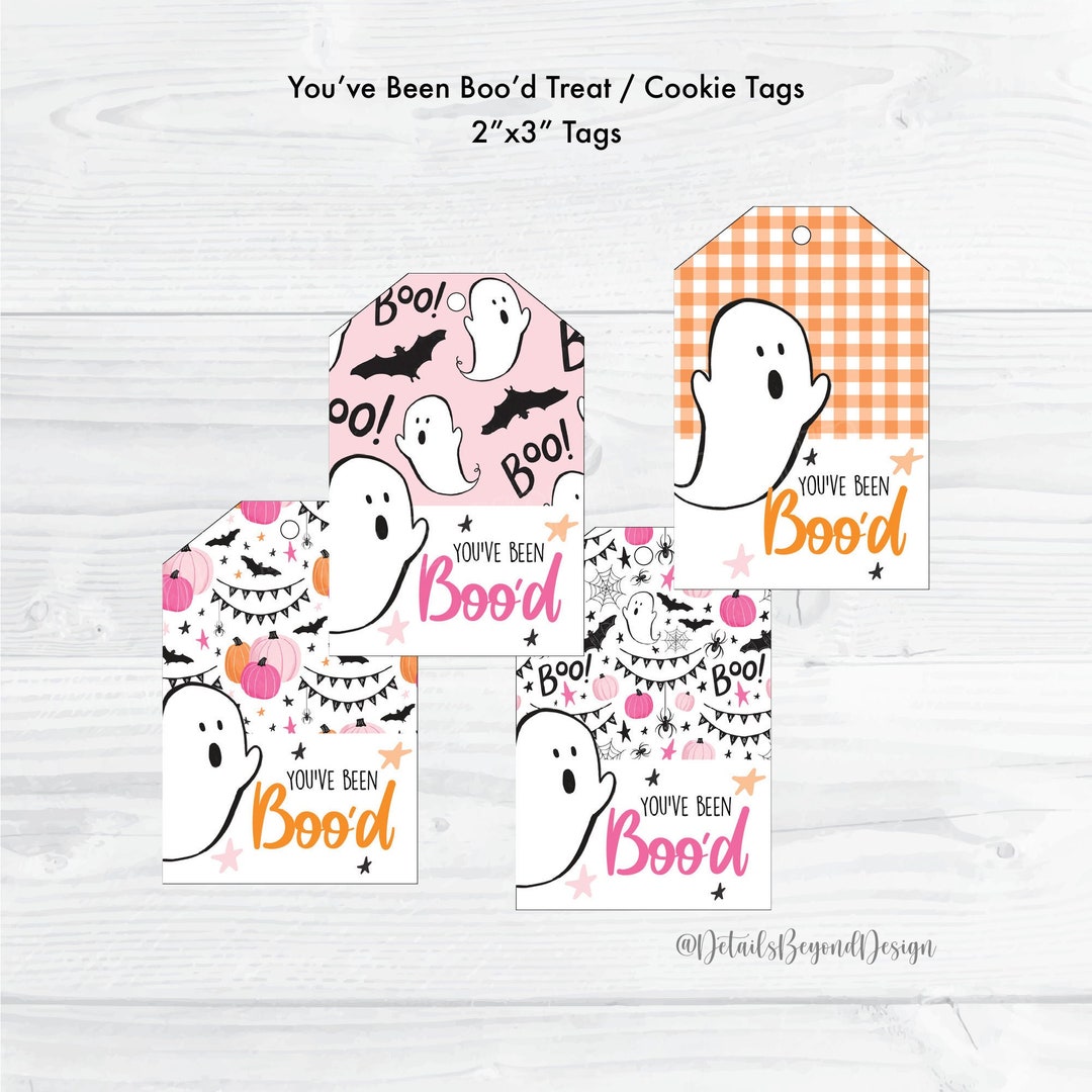 You've Been Boo'd Printable - Halloween Cookie / Treat Booed Tags - 2 ...