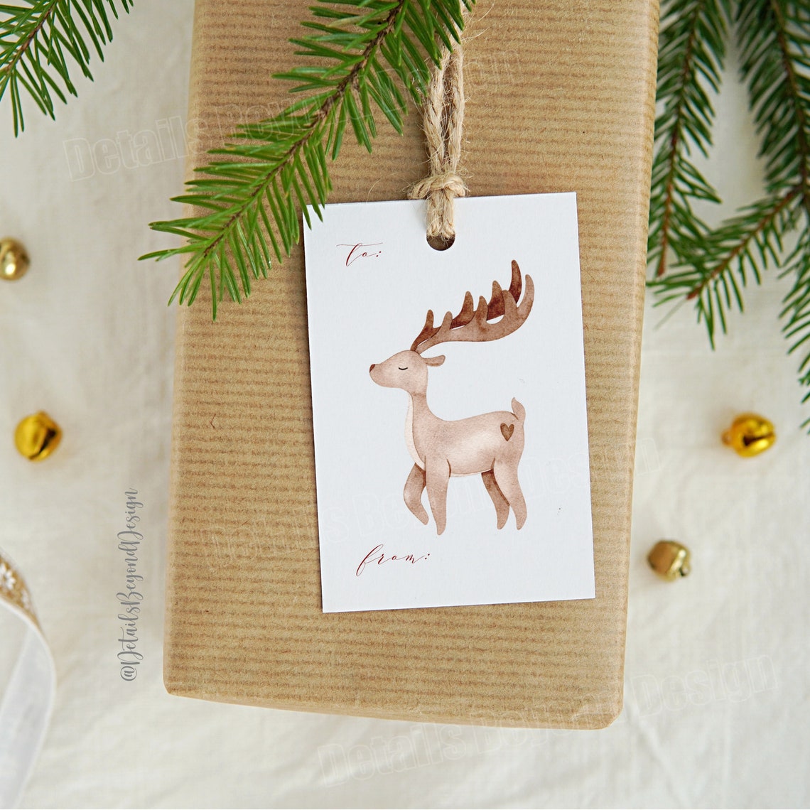 Christmas Gift Tags Scandinavian Design Printable Gift Tags | Etsy