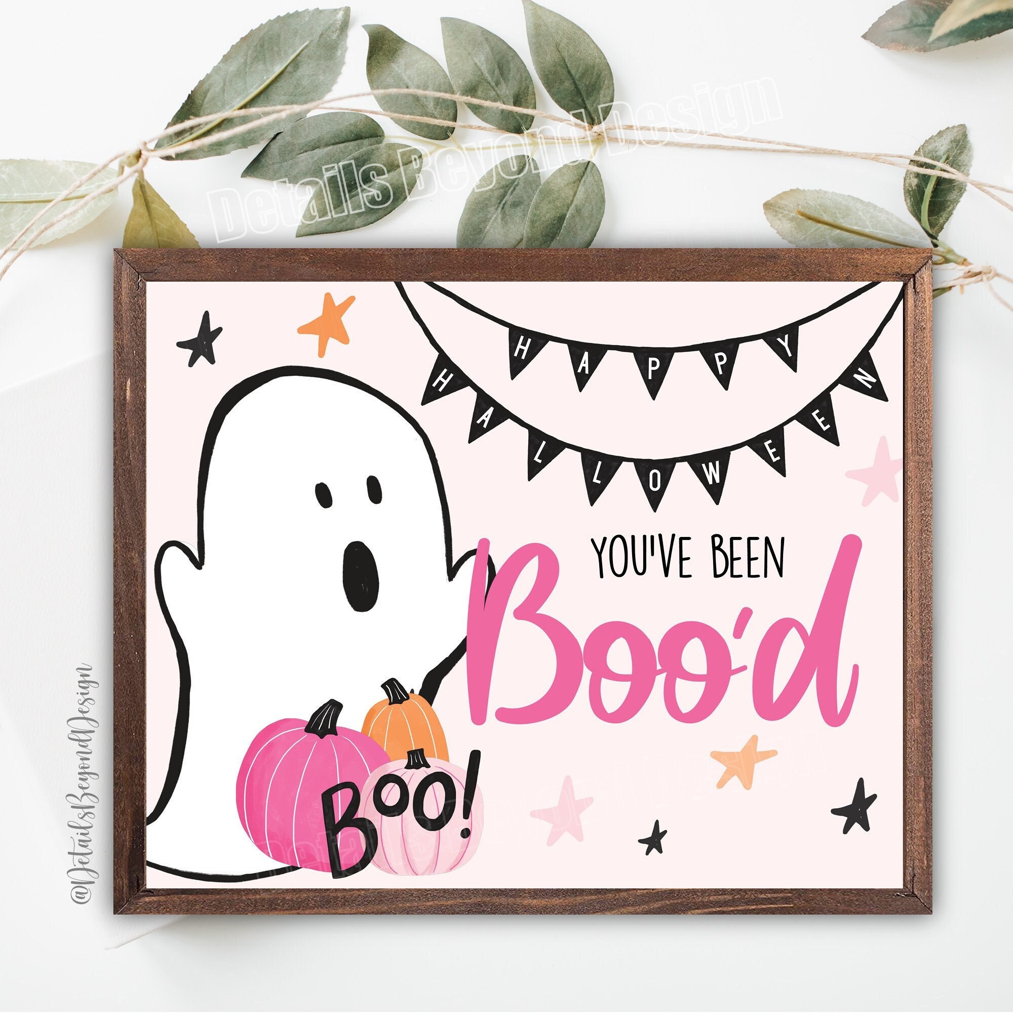 You've Been Boo'd Printable 8x10 Sign - Halloween Booed Sign ...