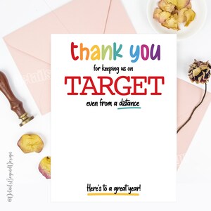 Thank You for Keeping Us on Target Even From a Distance - Printable ...