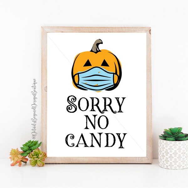 Sorry No Candy Sign - Etsy
