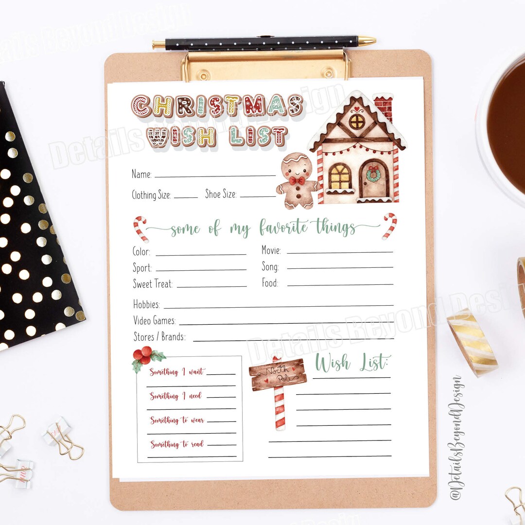 Christmas Wish List V2 - Some of My Favorite Things - Gingerbread House ...