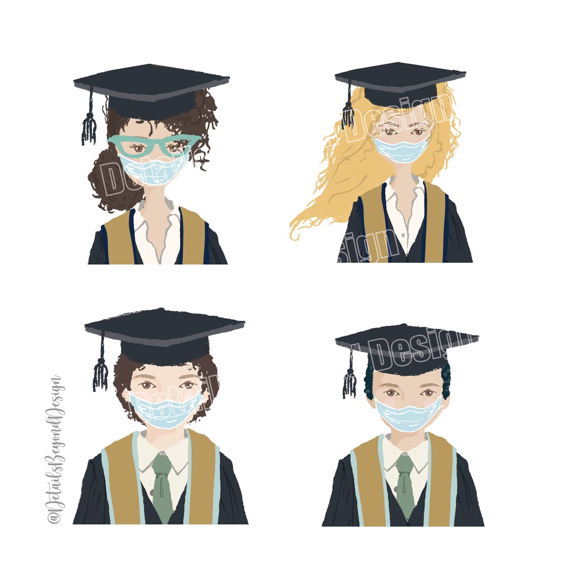 CUSTOM - Grad Print - Quarantine Graduation Gift 8"x10" Cardstock Print ...