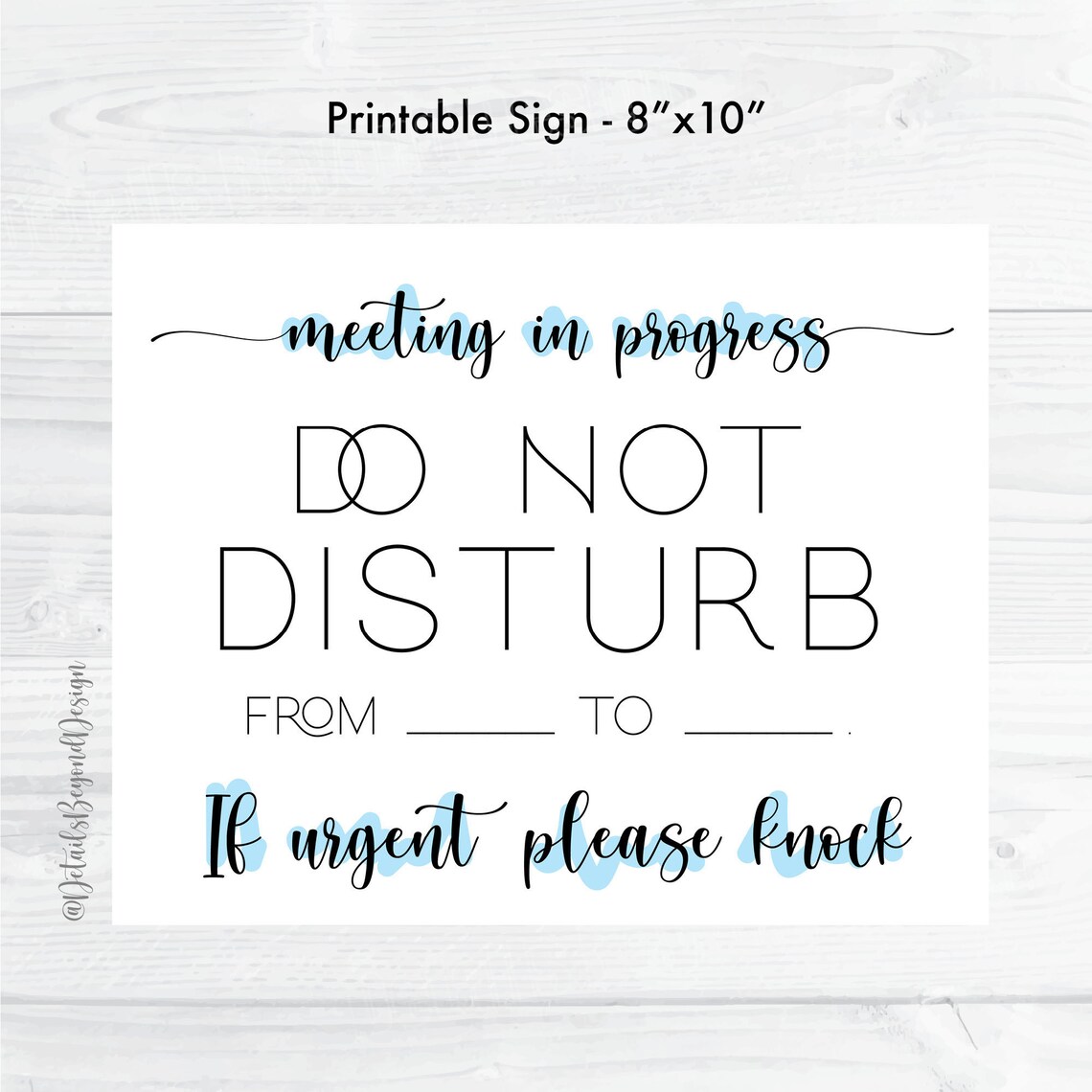 Meeting in Progress - Printable Sign - Instant Download - 8"x10 ...