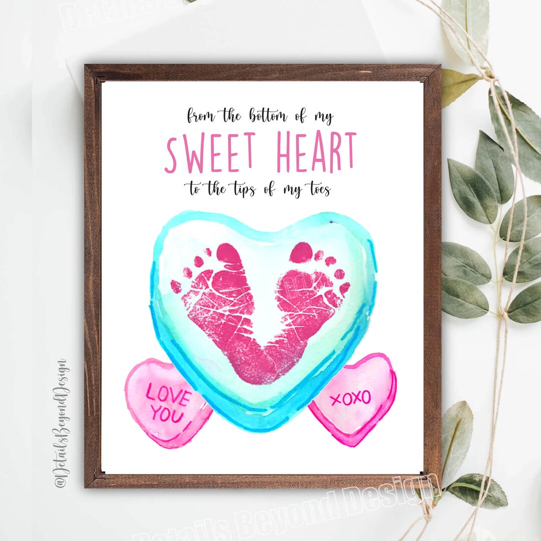 Conversation Hearts - Footprint Valentine's Gift - From the Bottom of ...