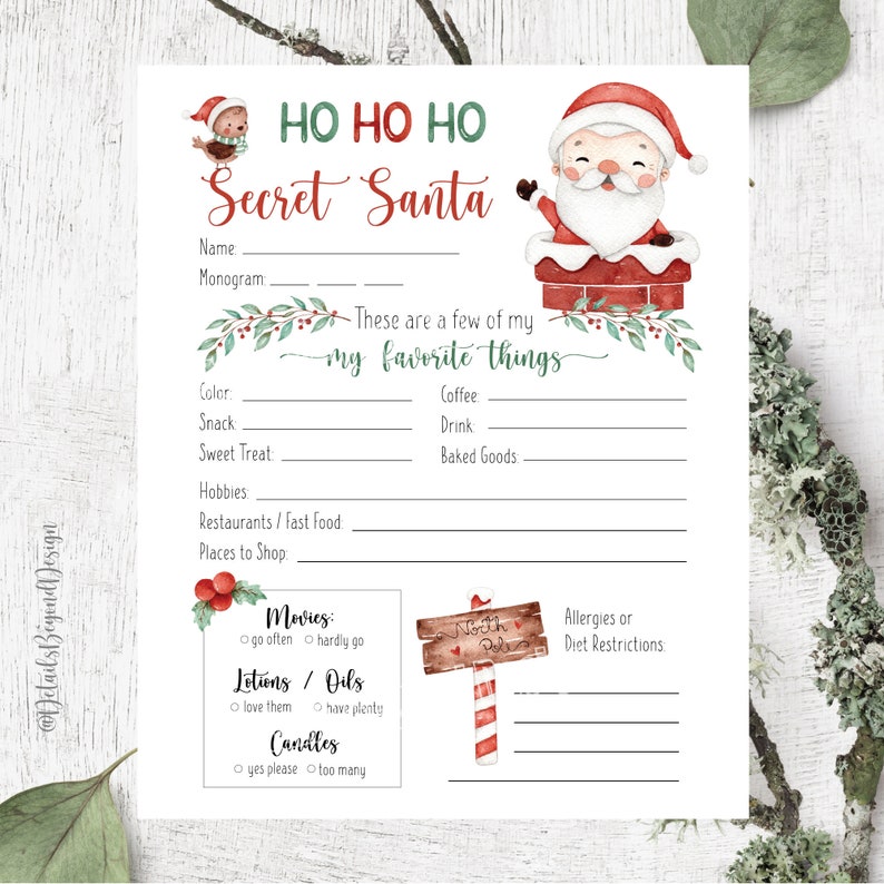 Secret Santa These Are a Few of My Favorite Things - Etsy Canada