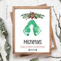 Footprint Cutest Reindeer of All / Christmas Xmas Footprint Art Craft ...