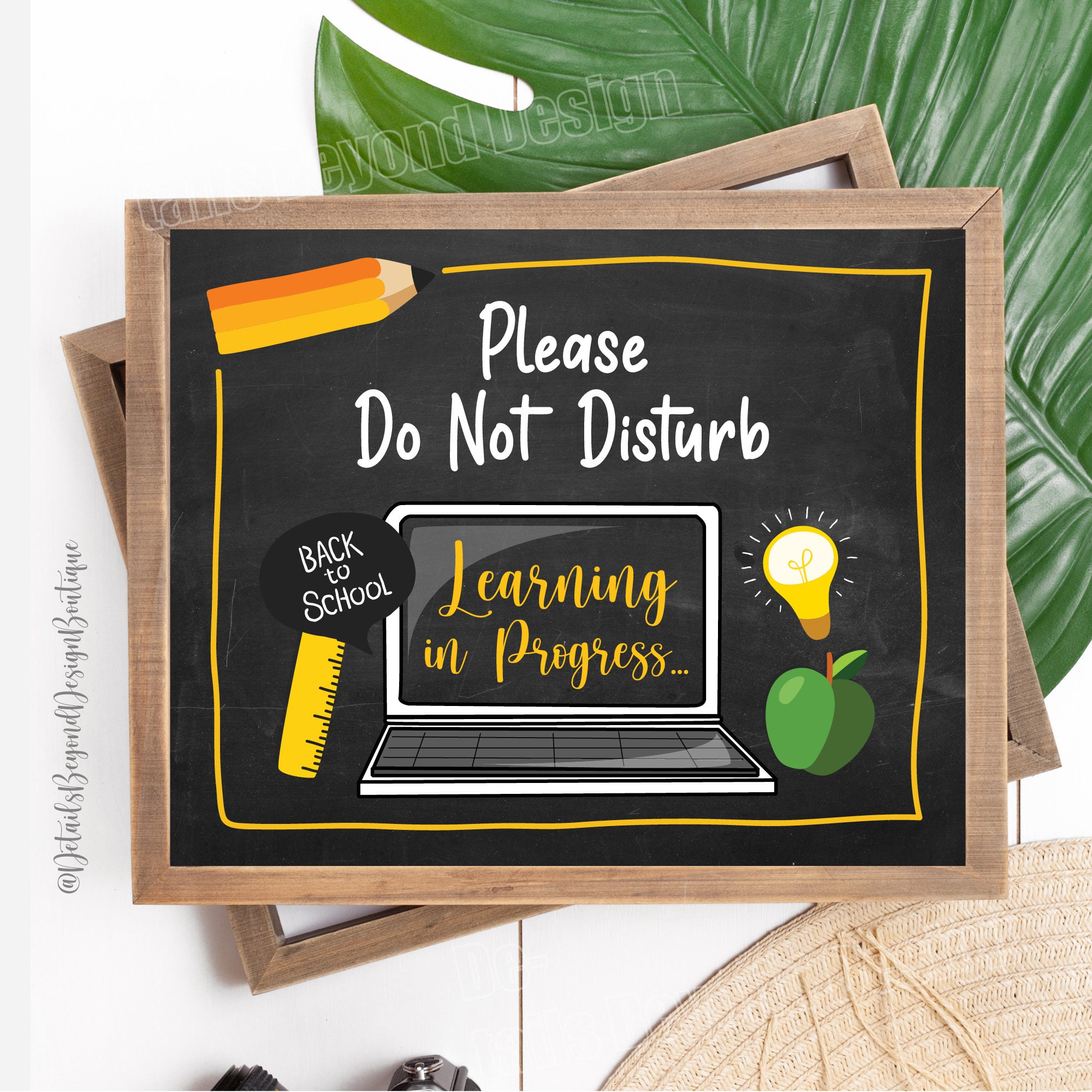 8x10 Please DO NOT DISTURB Learning in Progress Sign Zoom Call Extended ...