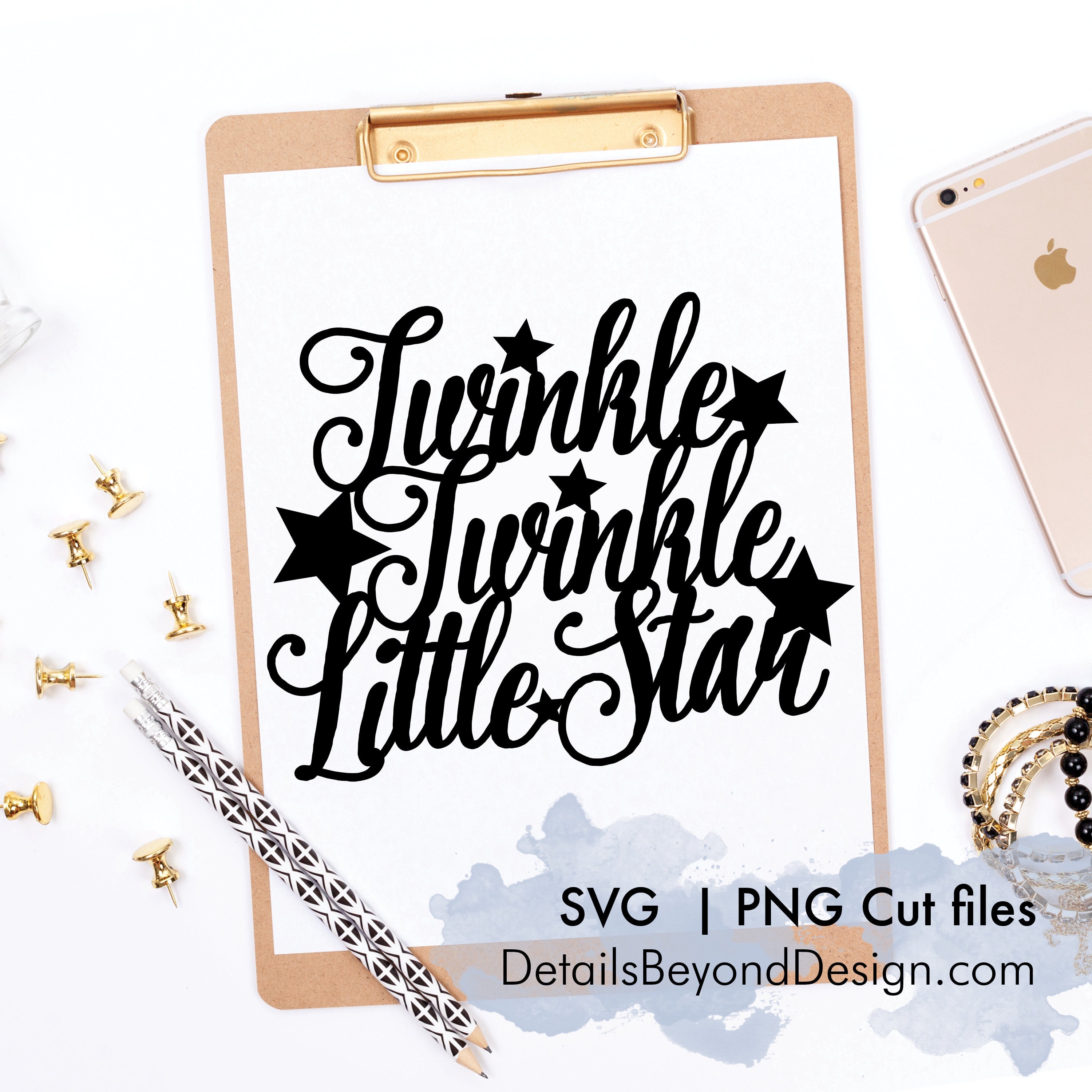 Twinkle Twinkle Little Star SVG Cut File Instant Download - Etsy