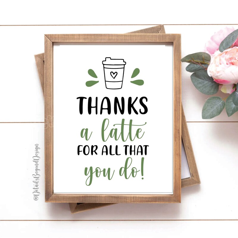 Thanks a Latte - Etsy