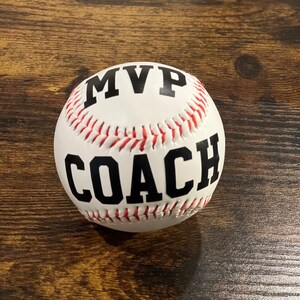 Custom Baseball - MVP With Name - Baseball Gift - Coach Gift ...