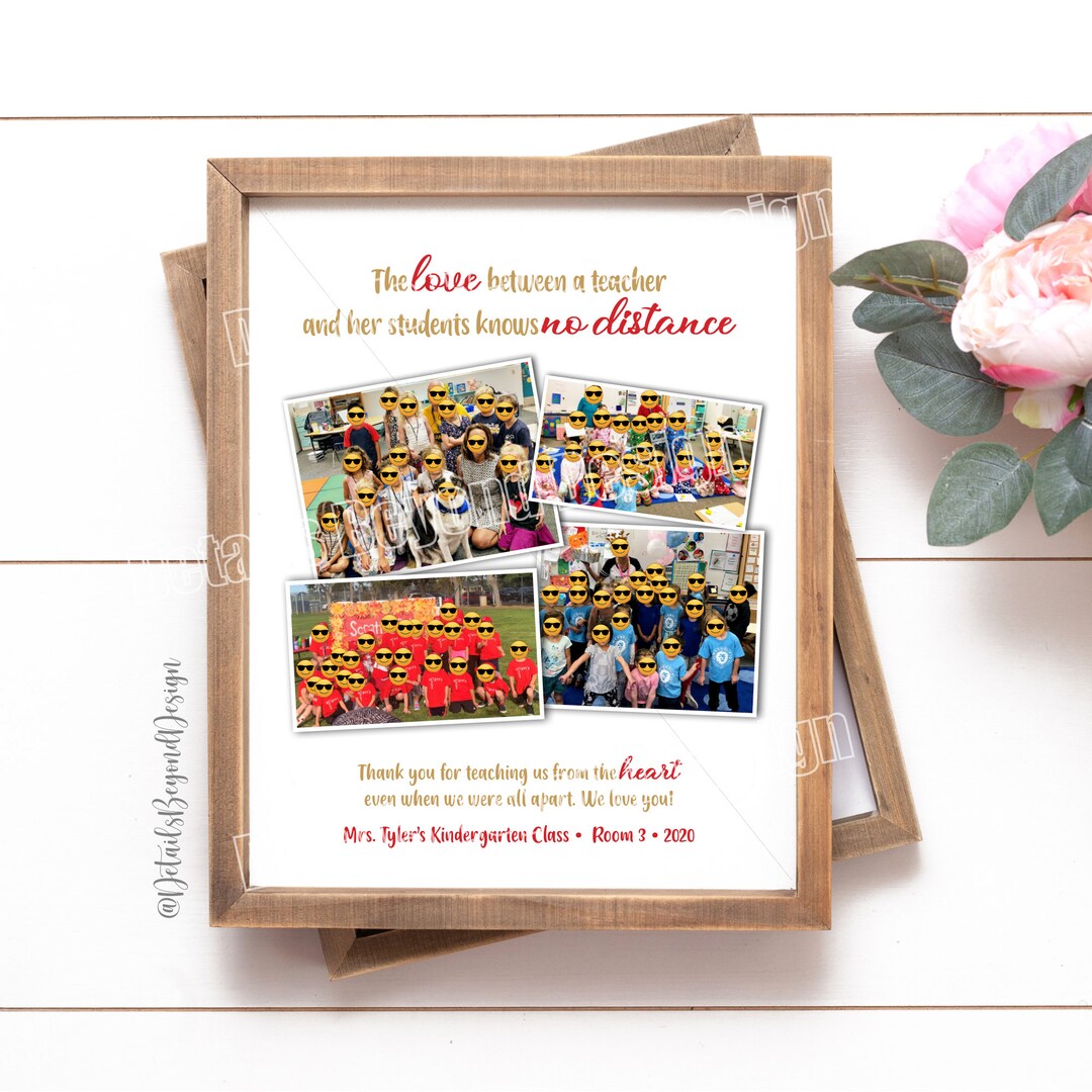 DIGITAL FILE - Love Between Teacher and Students - Photo Collage ...
