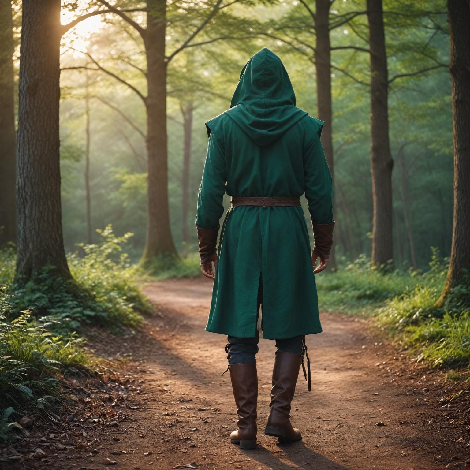 Forest Archer Medieval Costume Green Viking Men's Tunic Renaissance ...