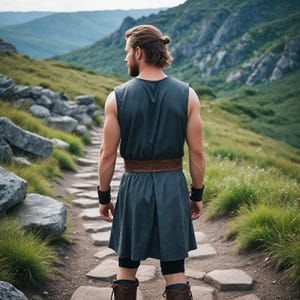 Customized Viking Tunic for Men | Medieval Sleeveless Adventure Dress ...