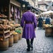 Custom Medieval Nobleman Purple Tunic | Renaissance-inspired Long ...