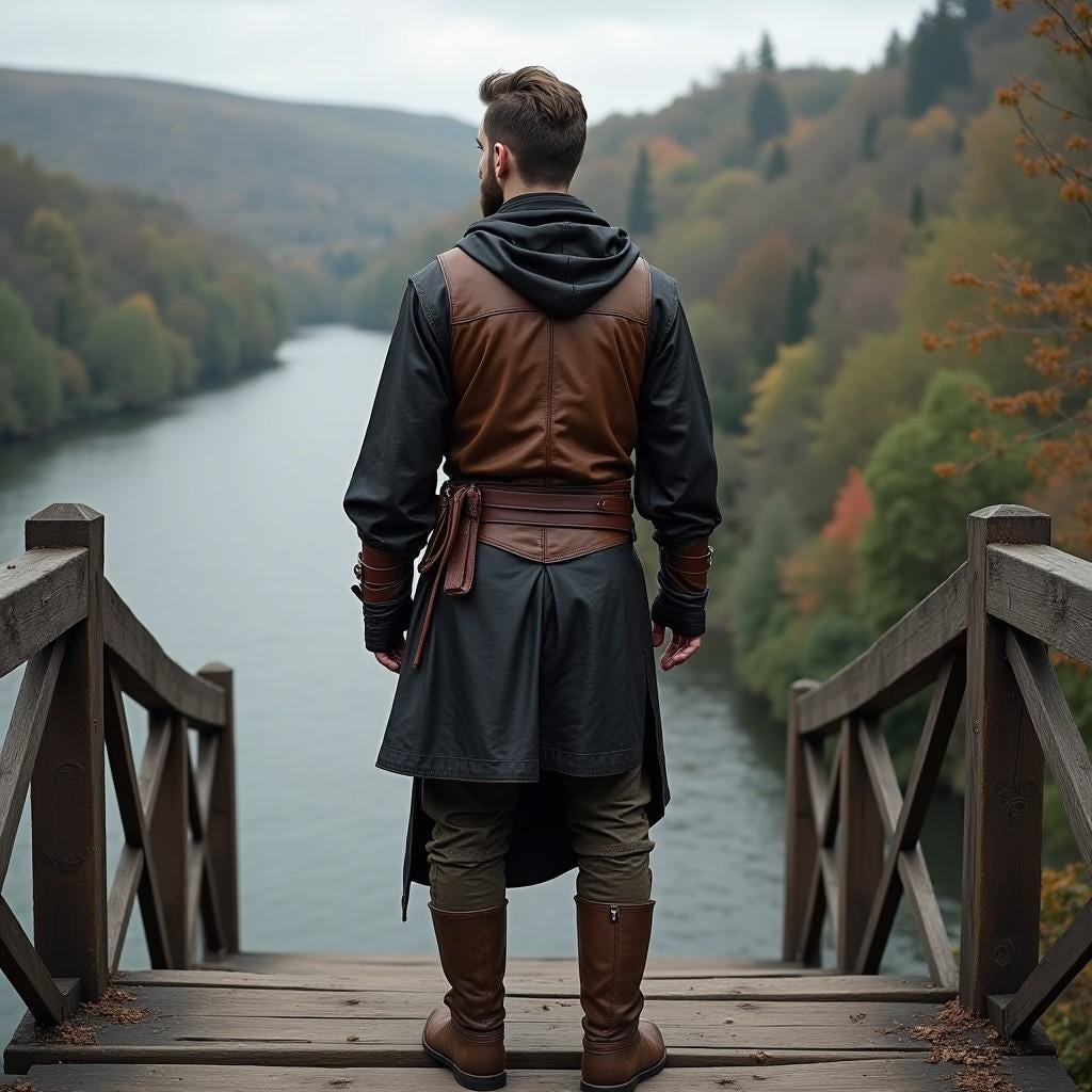 Brown Leather Vest for Men | Medieval Rogue Armor Costume | Fantasy ...