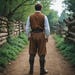 Brown Medieval Peasant Vest Renaissance Festival Men Costume Historical ...