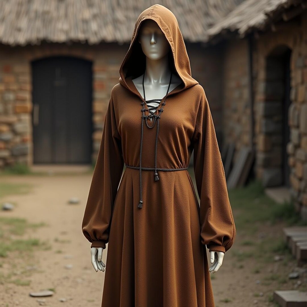 Tailor-made Monk Brown Hooded Robe Digital Pattern | Downloadable ...