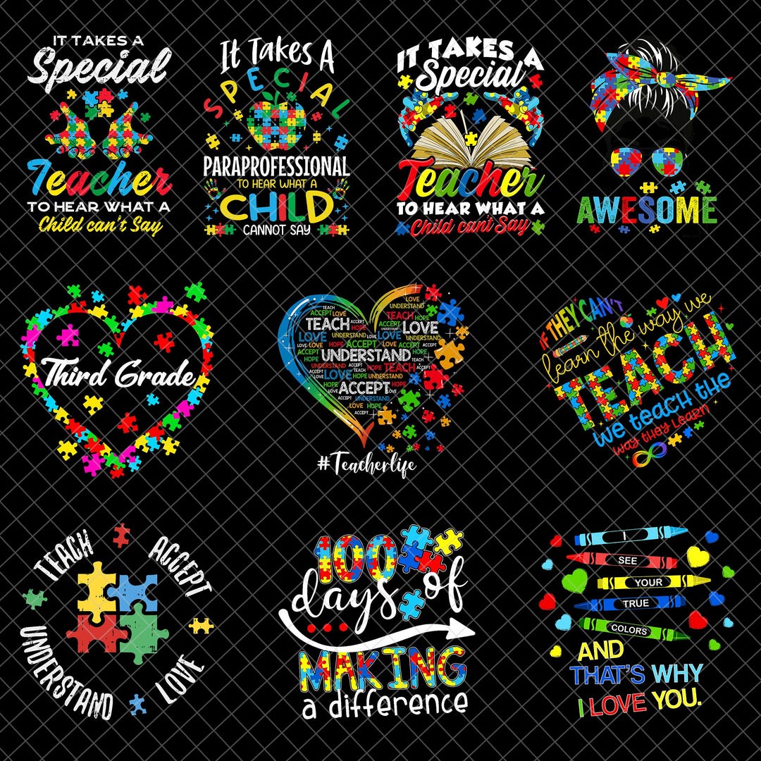 Teacher PNG Bundle, Special Education Png, Sped Teacher Png, Teacher ...