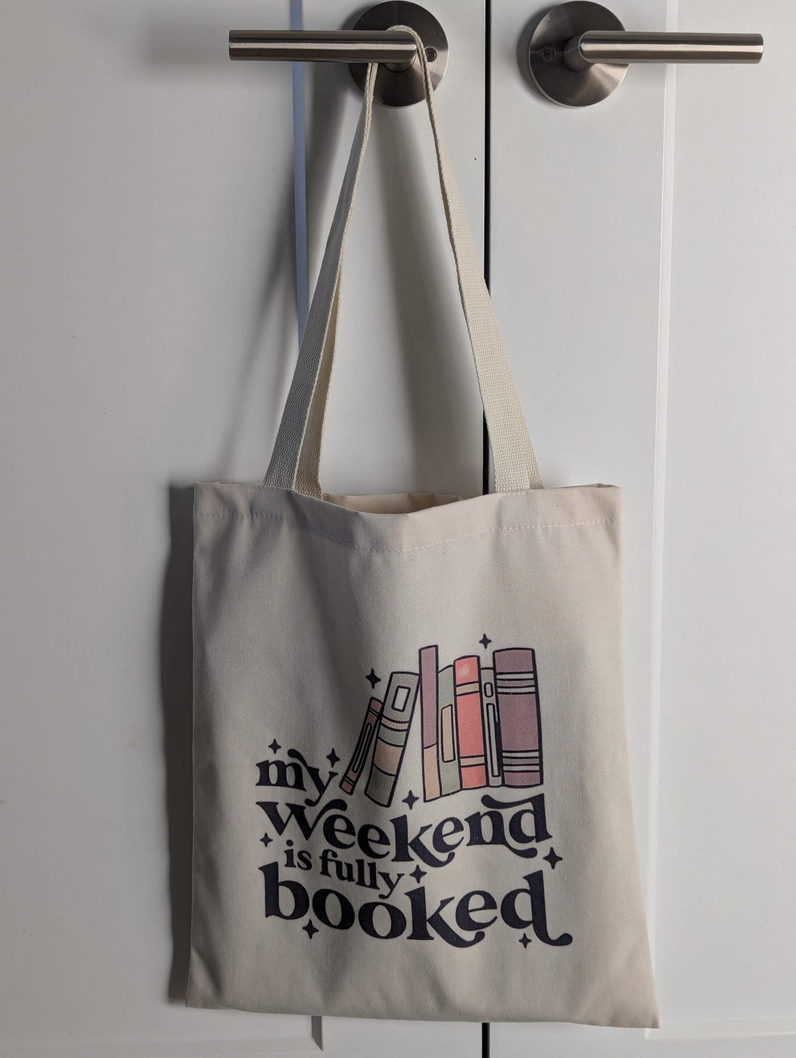Heavy Duty Linen Book Tote: Bookish Gift Bag - Etsy