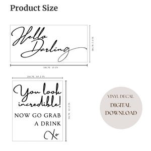 Hello Darling You Look Incredible Wedding Welcome Sign Mirror DIGITAL ...