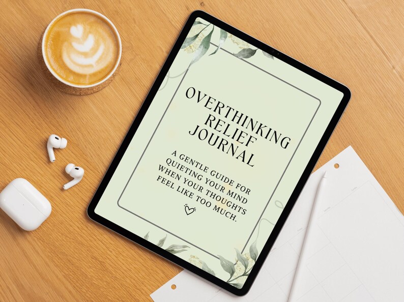 Overthinking Relief Journal Printable PDF for Anxiety and Mental ...