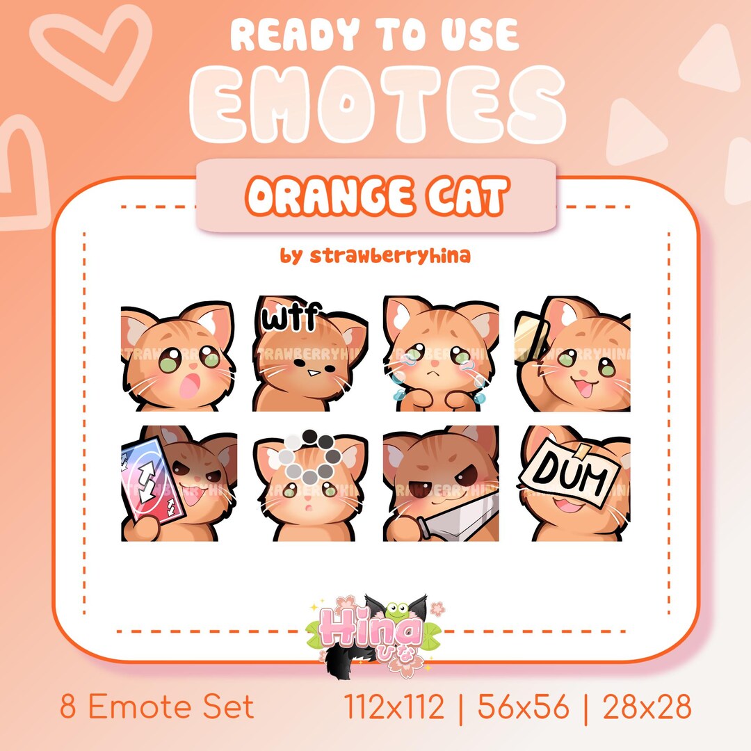 Cute Cat Emotes Orange Cat Emotes Cat Emotes Animated Emotes Orange ...
