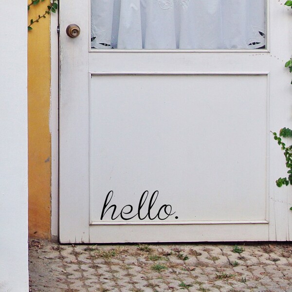 Hello Sticker for Front Door - Etsy