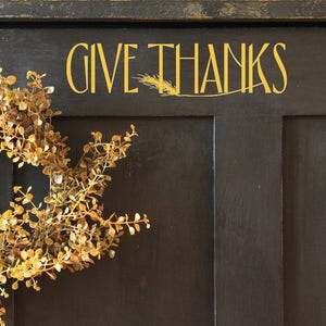 Give Thanks Wall Decal, Thanksgiving, Vinyl Decal, Wall Words, Vinyl ...