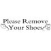Please Remove Your Shoes Vinyl Decal, Front Door Decal, Door Sticker ...