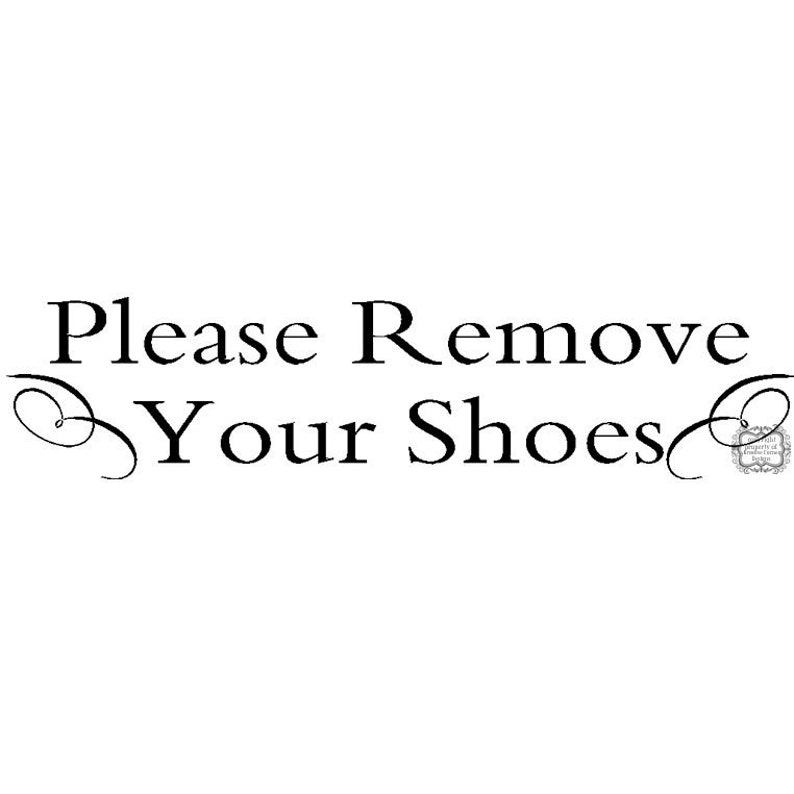 Please Remove Your Shoes Vinyl Decal Front Door Decal Door | Etsy