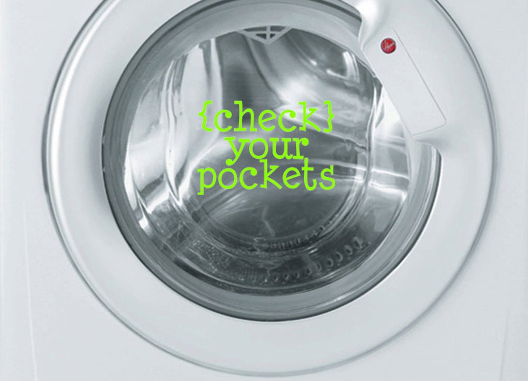 Check Your Pockets Vinyl Decal / Laundry Room Decal / Vinyl Decor ...