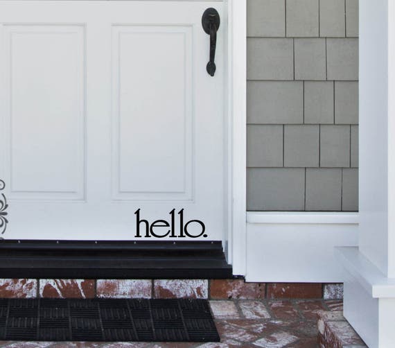Hello. Vinyl Decal Front Door Decal Door Sticker Welcome - Etsy