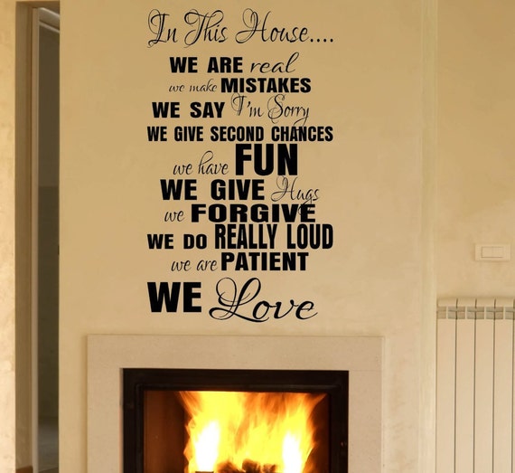 In This House... Wall Decal - Etsy