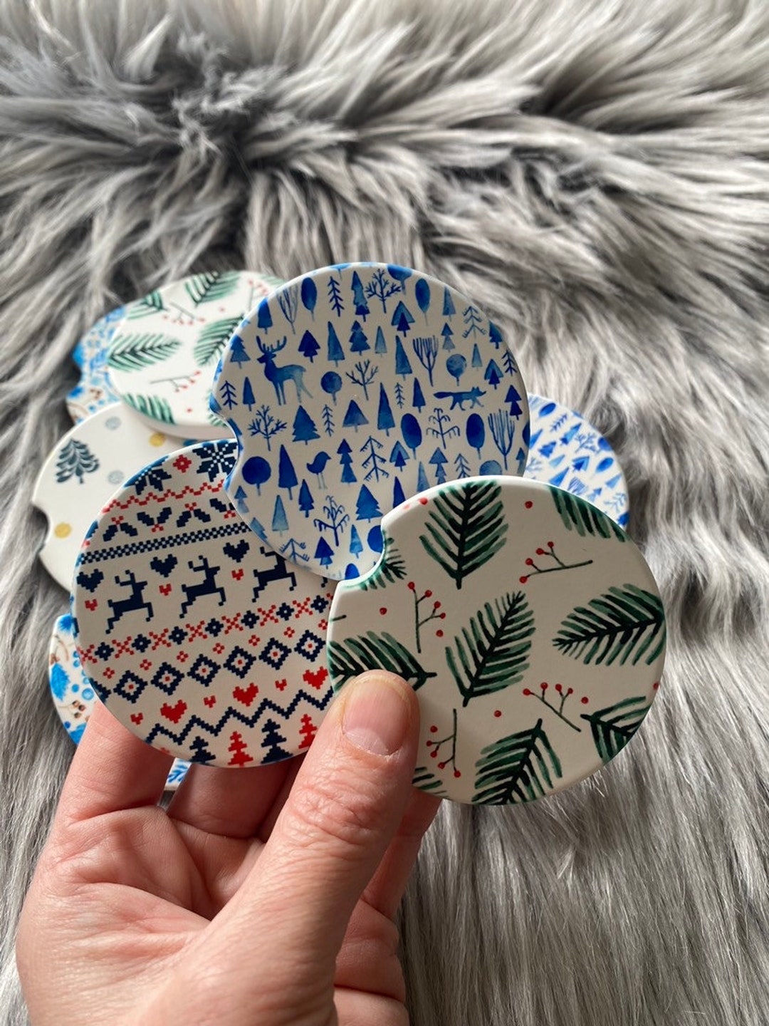 Winter Wonderland Collection - Car Coasters - Set of 2 - Etsy