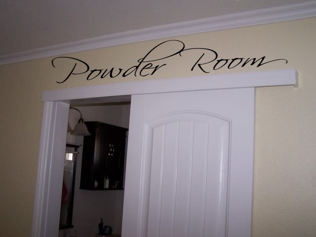 Powder Room Vinyl Decal - Etsy