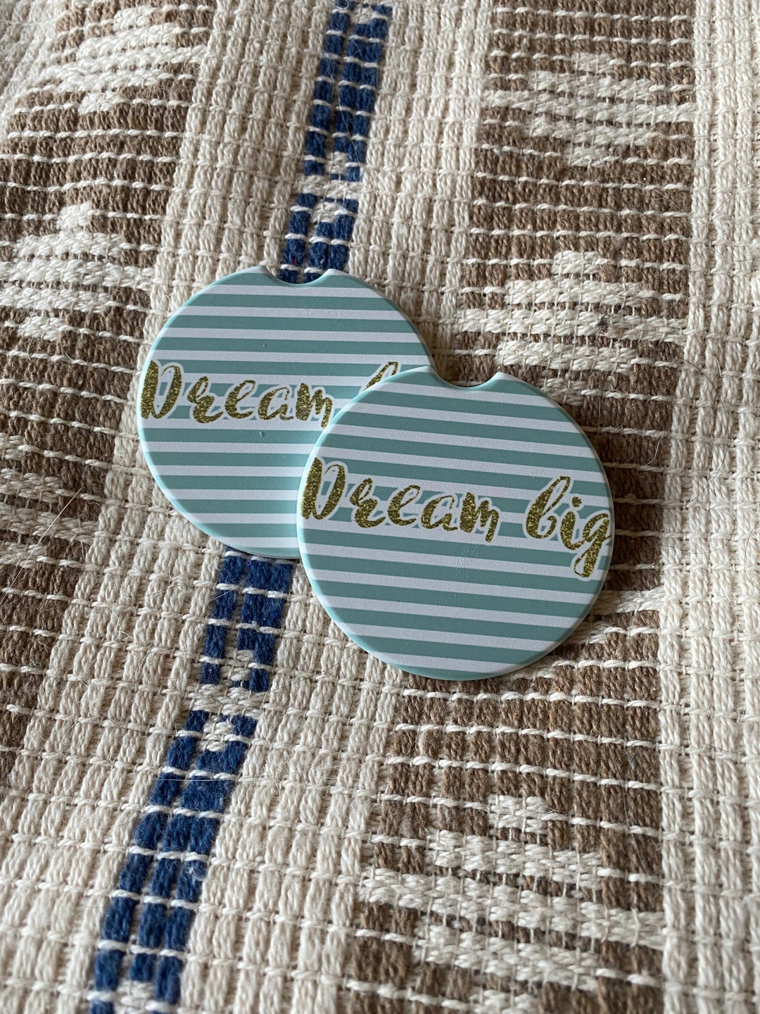 Car Coasters Sandstone set of 2 dream Big - Etsy Canada