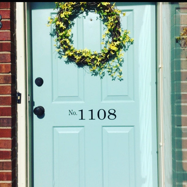 Door Numbers custom Vinyl Decal Address Numbers Door - Etsy