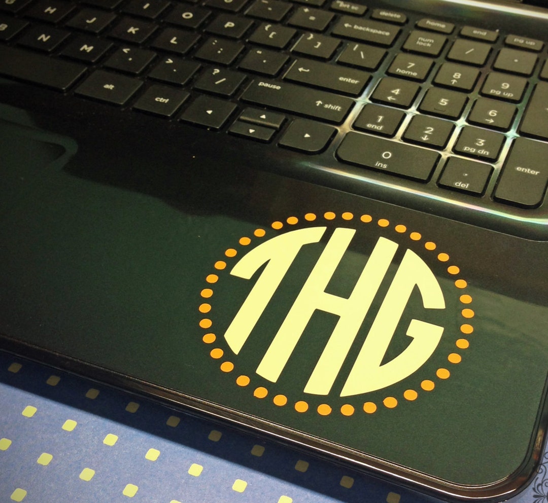 Monogram Decal - Circle Monogram With Frame - School Decals - Vinyl ...