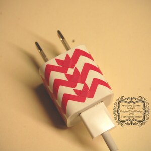 Charger Block Chevron Monogram Wrap Vinyl Decal - Etsy