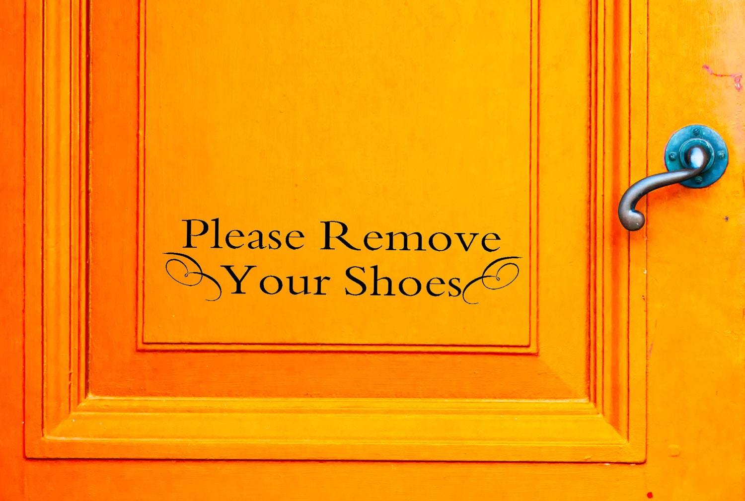 Please Remove Your Shoes Vinyl Decal, Front Door Decal, Door Sticker ...