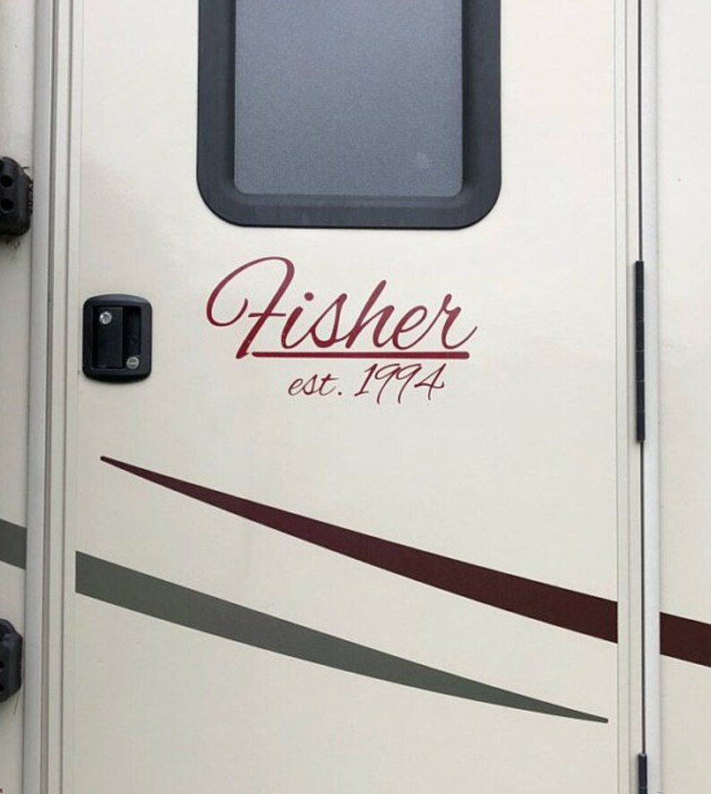 Last Names Est Year Custom Vinyl Decal - Etsy