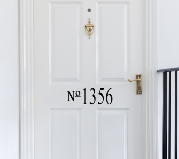 Vinyl Door Numbers-Custom Made Vinyl Decal | Etsy