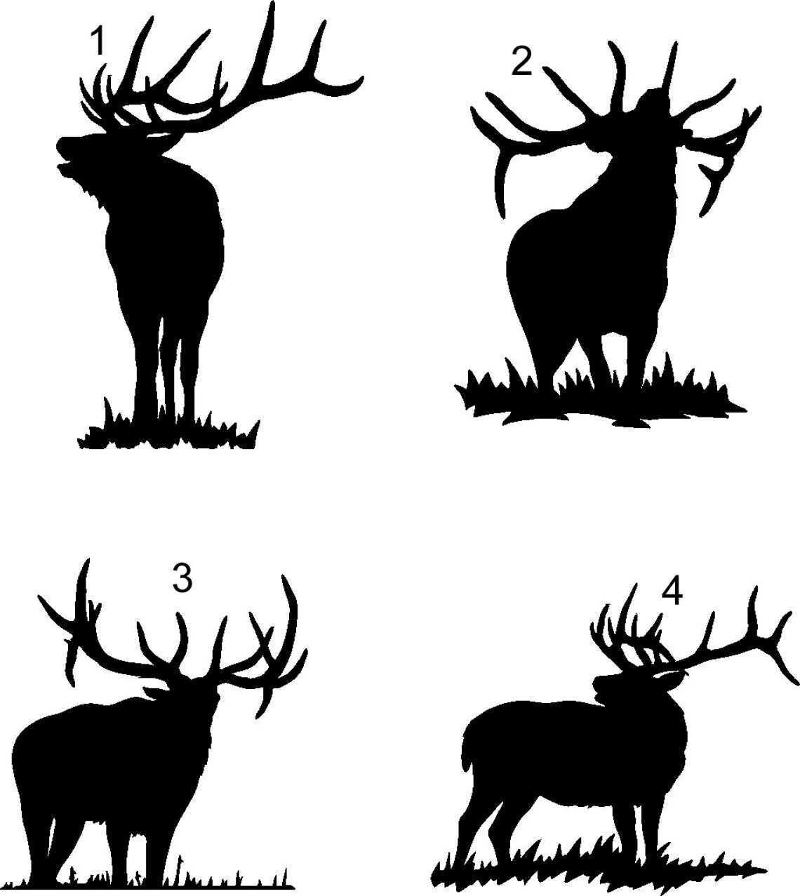 Bull Elk Your Choice of 1 Vinyl Decal - Etsy