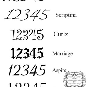 Number Set 1 Through 10 Vinyl Decal - Etsy