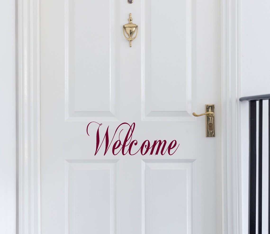 Welcome Vinyl Decal - Etsy